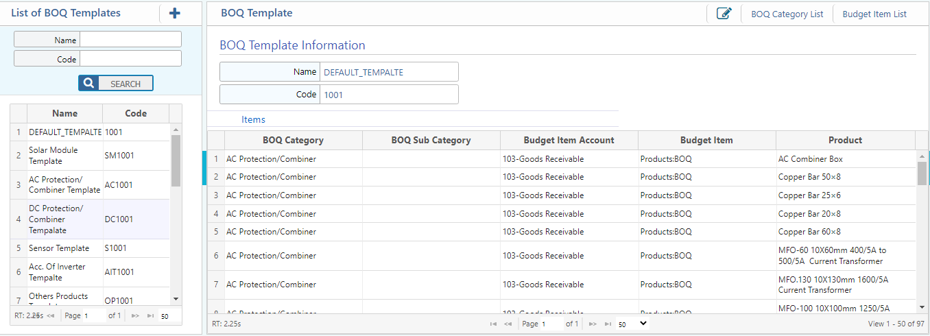 BOQ / BOM Preparation | Prism ERP Docs