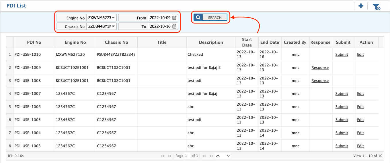 Pre-Delivery Inspection (PDI) | Prism ERP Docs